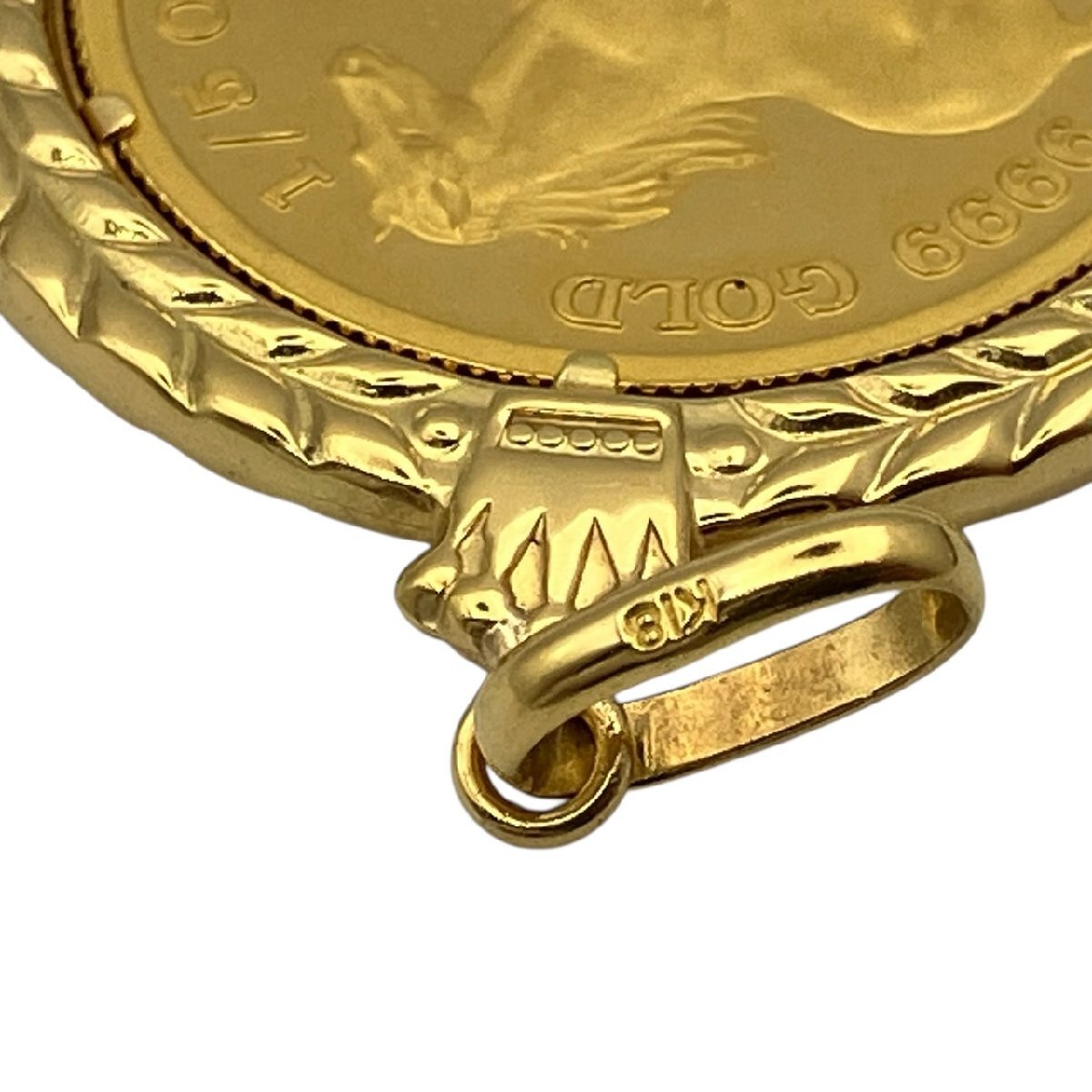 Yahoo!オークション - KS 純金 K24 K18 ホース 金貨 1/5oz ペンダント...