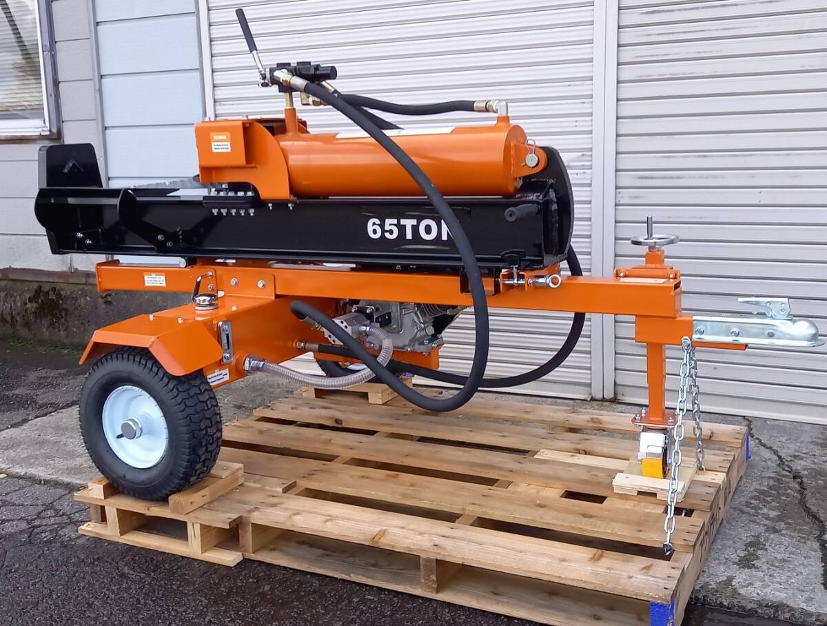 Yahoo!オークション - 組立済発送 薪割り機 65t 超極太シリンダー ...