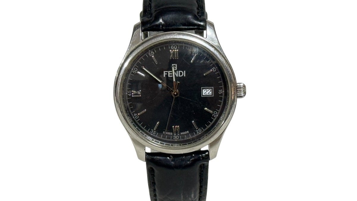 Yahoo!オークション - 1円 フェンディ 210G メンズ腕時計 シルバー×ブ...