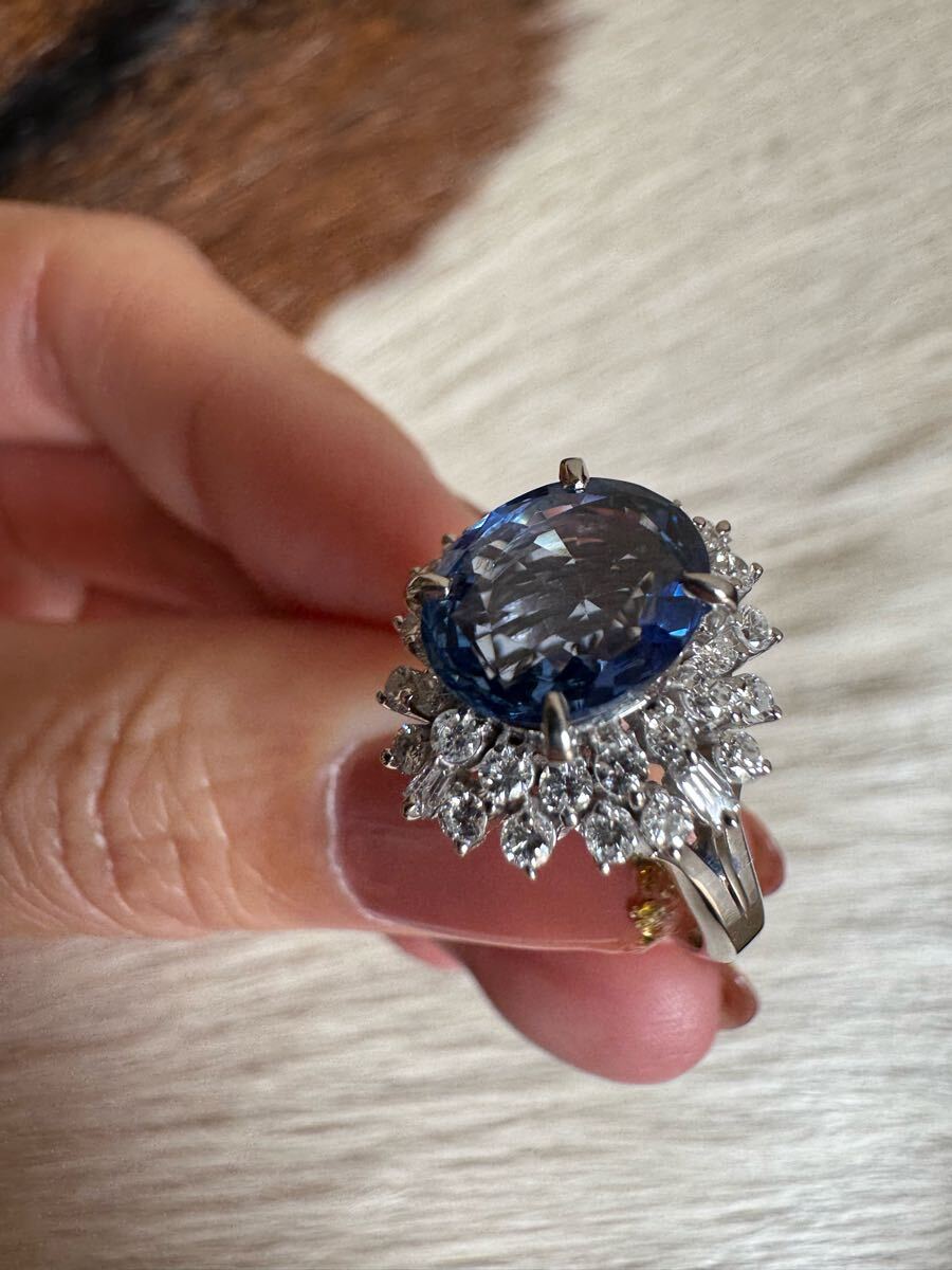 Yahoo!オークション - 超希少 極上非加熱サファイア 大粒 2.68ct×極...