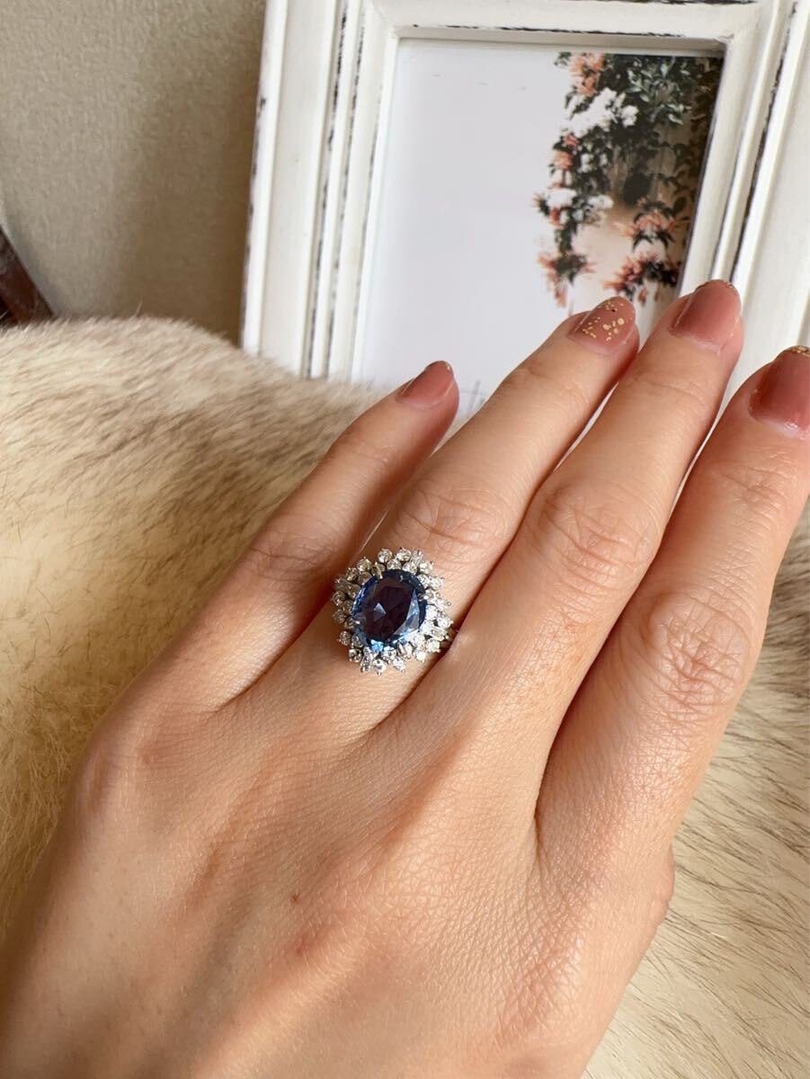 Yahoo!オークション - 超希少 極上非加熱サファイア 大粒 2.68ct×極...