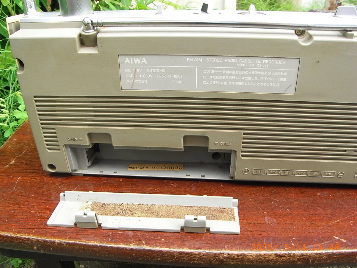 Yahoo!オークション - 昭和レトロ AIWA ラジオカセット CS-J36 ジャン...