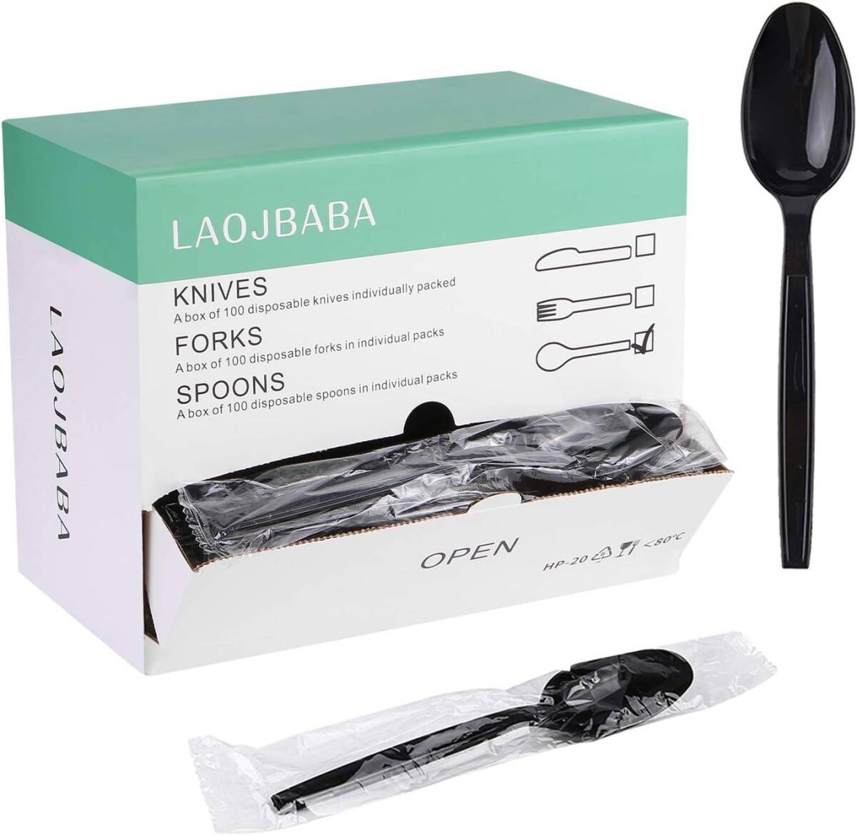 Yahoo!オークション - Plastic Spoons Disposable Individually Packag...