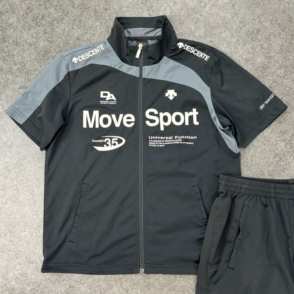 DESCENTE MOVE SPORT デサント ムーブスポーツ ドライトランスファー トレーニング 半袖 ジャケット パンツ ブラック メンズ L DAT-1305(デサント)｜売買された ...