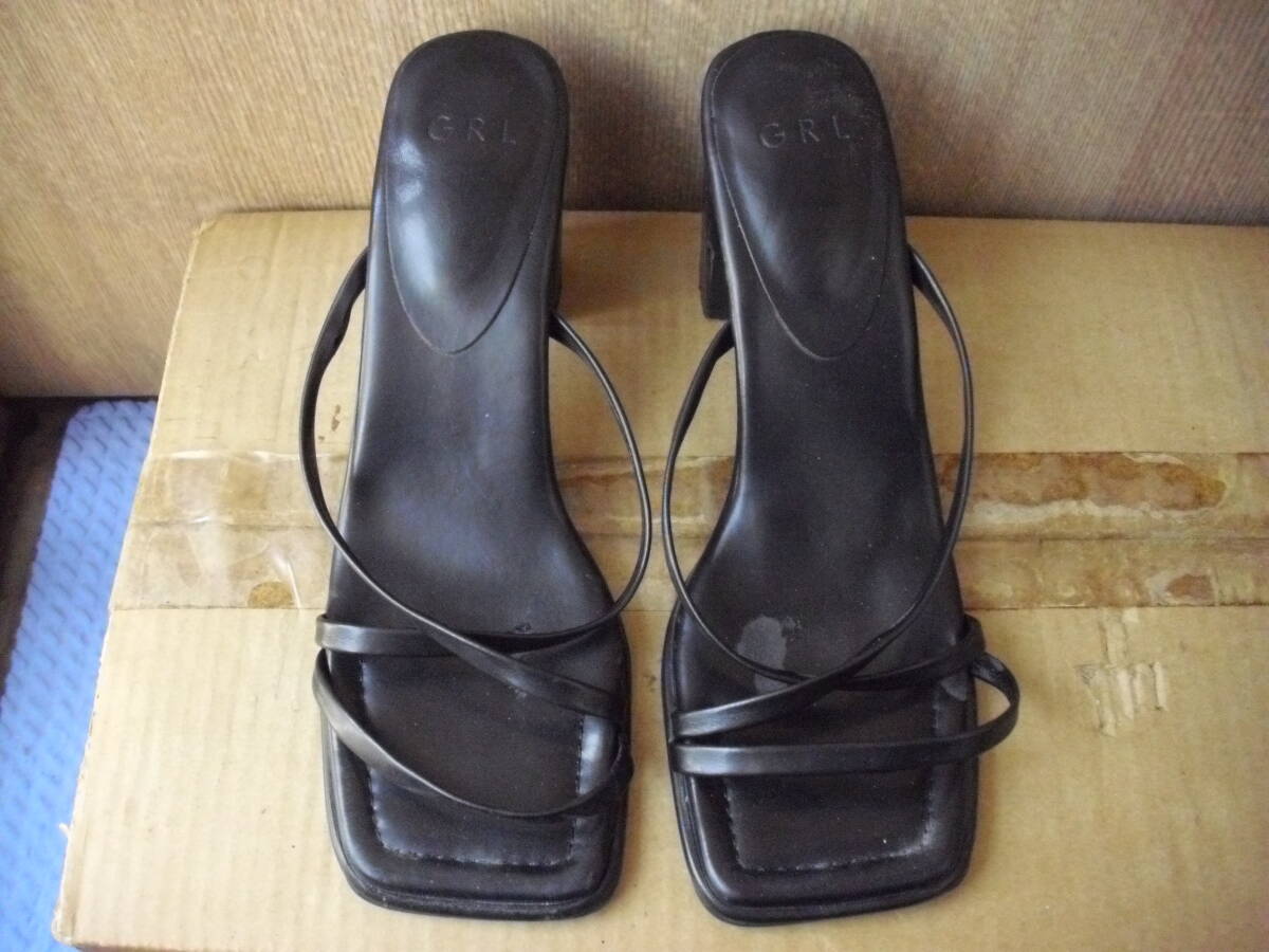 Yahoo!オークション - USED 汚れ・使用感有り GRL ハイヒールサンダル