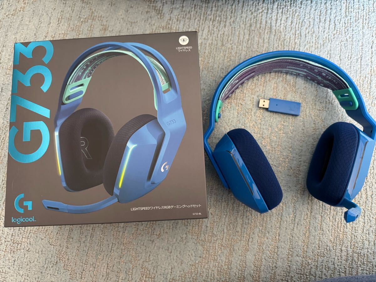 Yahoo!オークション - Logicool ゲーミングヘッドセット G733 ブルー