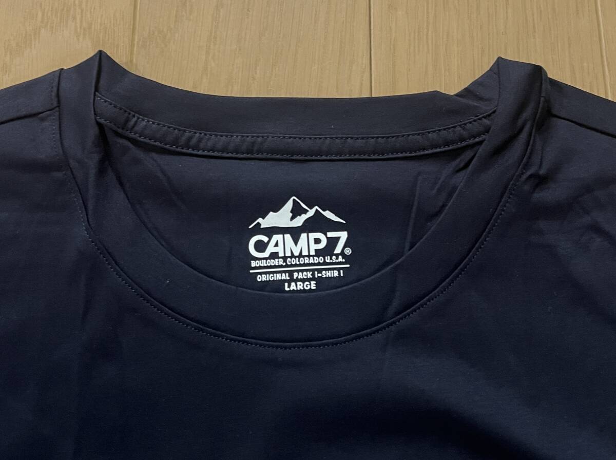 Yahoo!オークション - 新品5585 CAMP7 抗菌防臭加工Tシャツ ネイビー ...