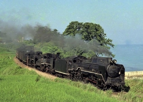 Yahoo!オークション - SL写真KG 山陰本線D511三重連 (D511+C56...