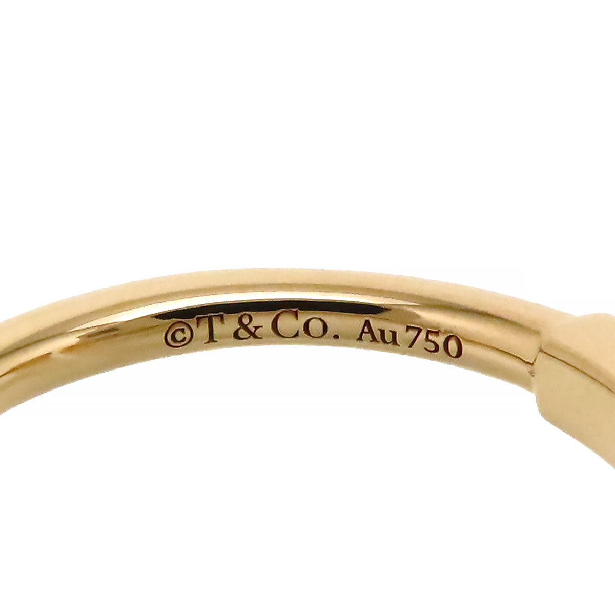 Yahoo!オークション - ティファニー Tワイヤー リング #9 Au750 (K18PG...