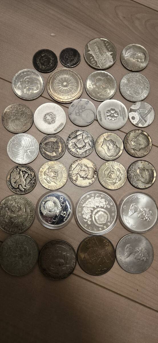 Yahoo!オークション - 銀貨 まとめ 537g