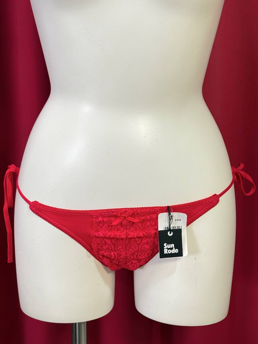 Yahoo!オークション - S225 タグ付新品Tバックショーツ サイズM 赤 レ...
