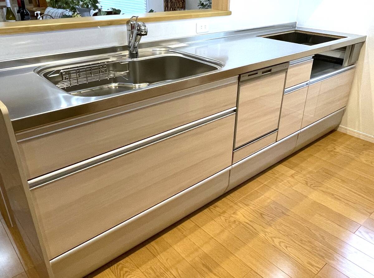 モデルルーム展示品/Cleanup/クリナップ/I型システムキッチン/ステンレス/W255cm/食器洗い乾燥機/レンジフード/混合水栓 SH9(システムキッチン)｜売買されたオークション情報 ...