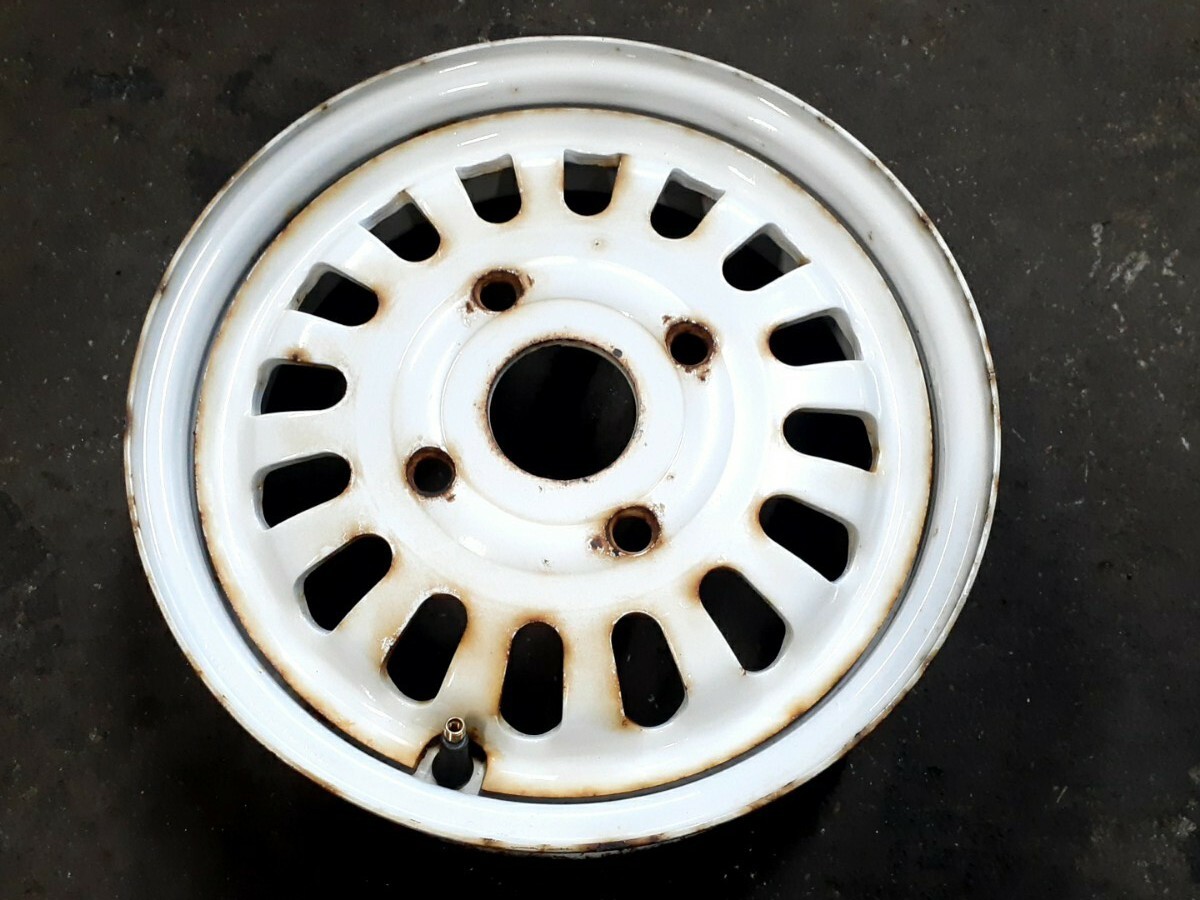 Yahoo!オークション - U41T ミニキャブ スチールホイール 1本のみ 白 ...