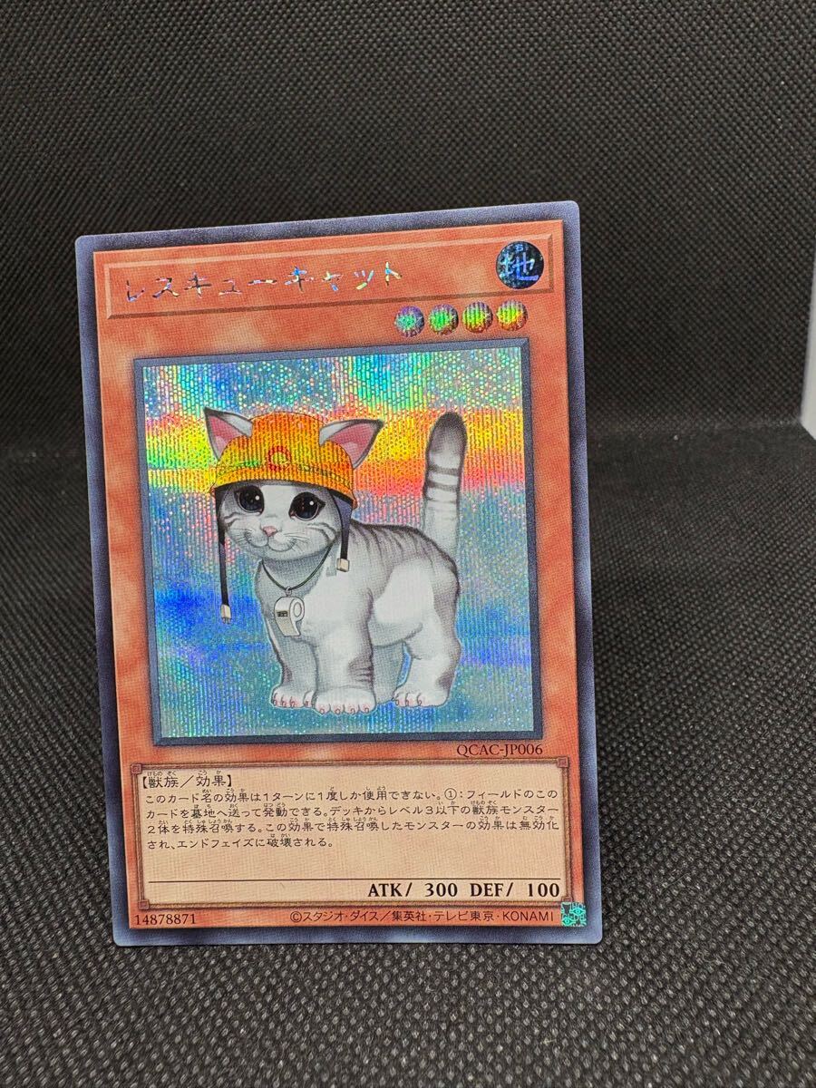 Yahoo!オークション - 遊戯王 レスキューキャット QCAC-JP006 シーク...