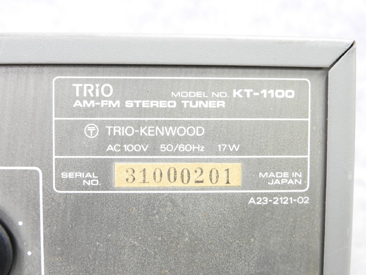 Yahoo!オークション - 【J】TRIO KT-1100 チューナー TRIO 3045522