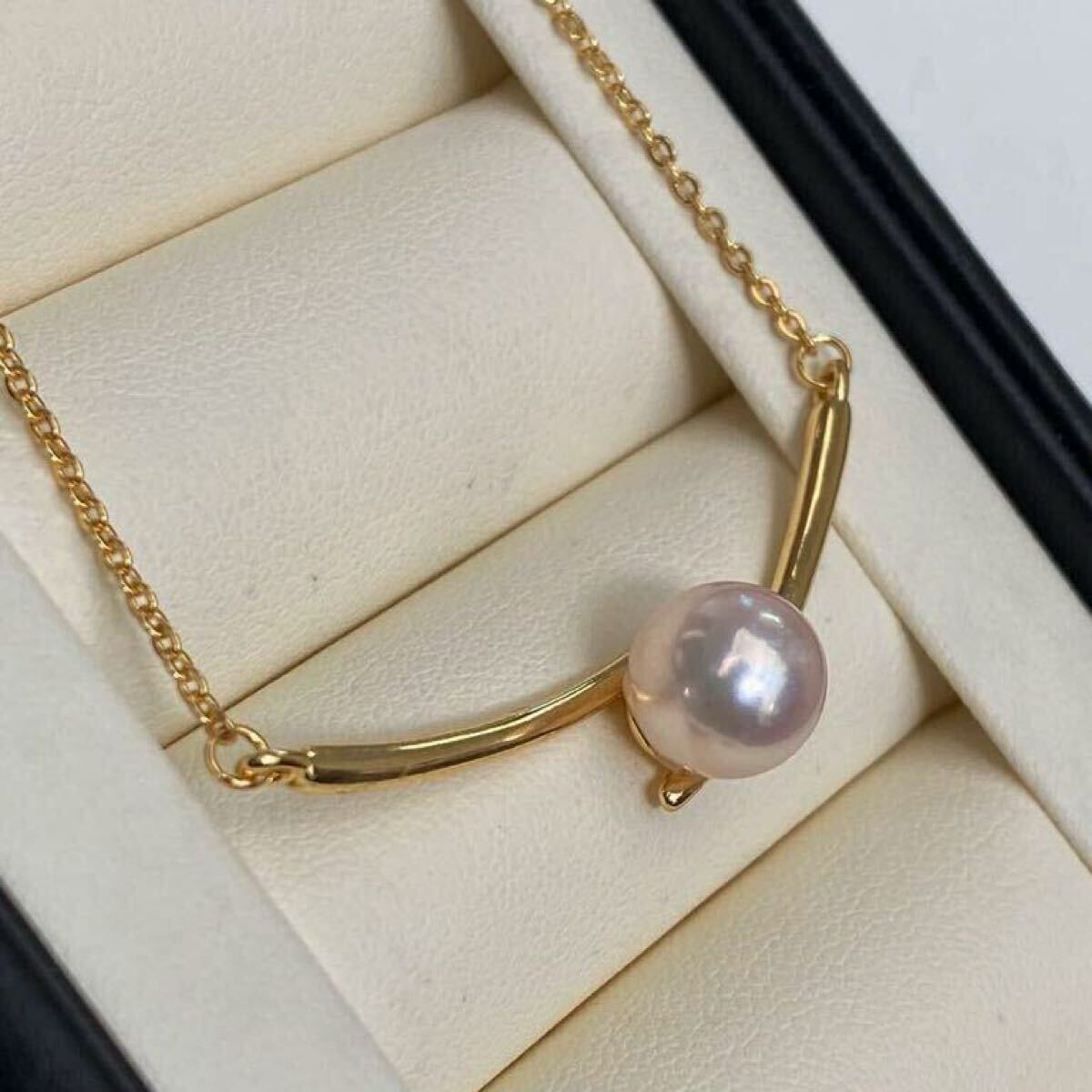 Yahoo!オークション - 照り良く アコヤ真珠ペンダント ネックレス k18G...