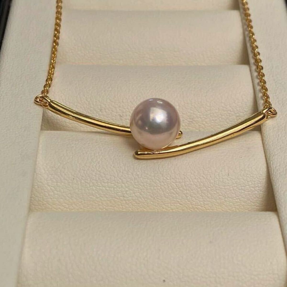 Yahoo!オークション - 照り良く アコヤ真珠ペンダント ネックレス k18G...