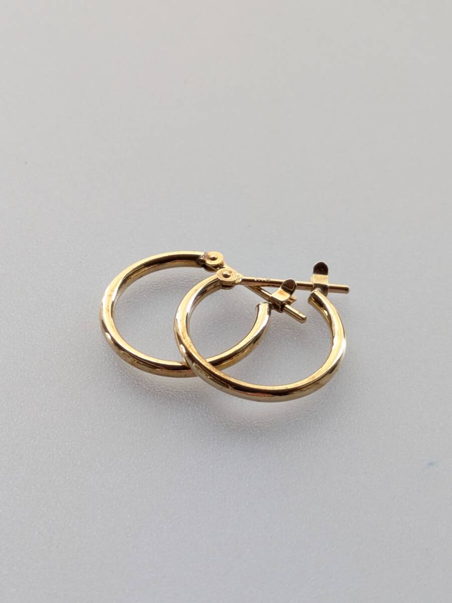Yahoo!オークション - K18 フープピアス 約15mm×1.5mm