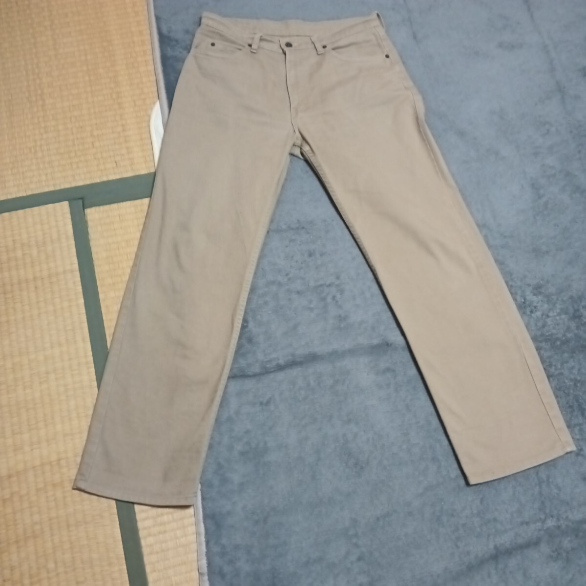 Yahoo!オークション - リーバイス502 ジーンズ ベージュ W34 股下76セ...