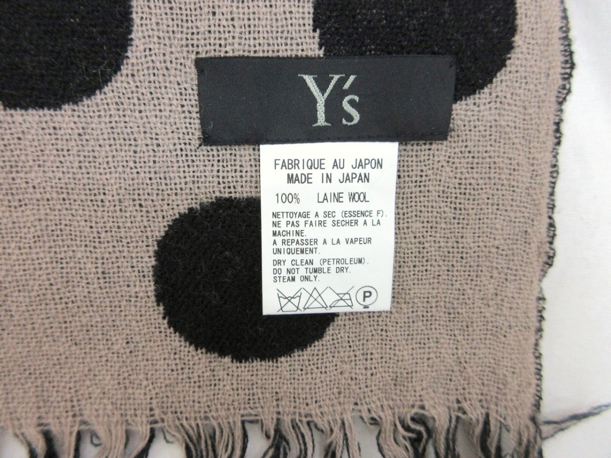Y's ワイズ ドットストール Stole YY-L05-153 WOOL100% MADE IN JAPAN YOHJI YAMAMOTO ヨウジヤマモト(Y's、ヨウジヤマモト)｜売買され ...