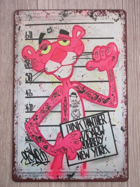 Yahoo!オークション - ピンクパンサー メタルサイン ブリキ看板6587