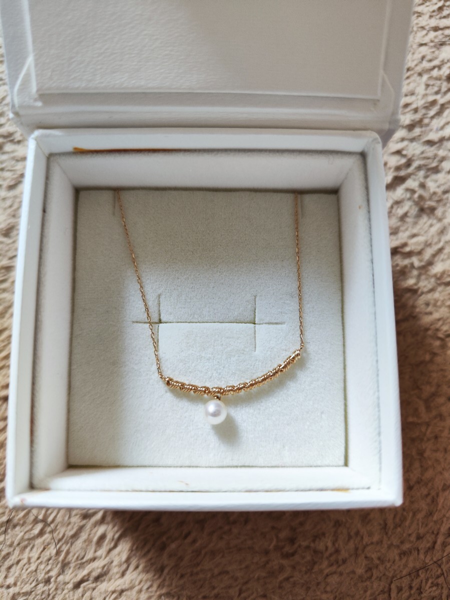 Yahoo!オークション - 新品同様 K10 イエローゴールド 淡水パール ネッ...