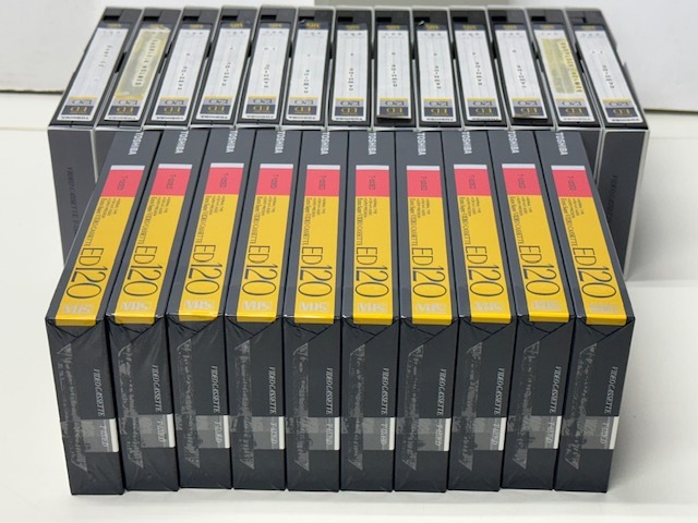 Yahoo!オークション - 【2973】 未使用・中古ビデオテープ 東芝 120分...