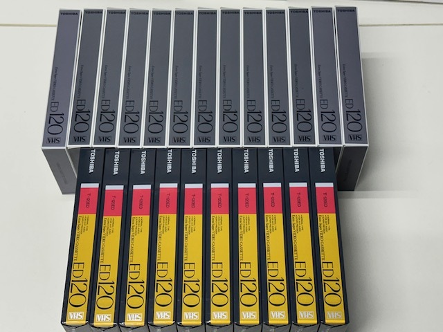 Yahoo!オークション - 【2973】 未使用・中古ビデオテープ 東芝 120分...