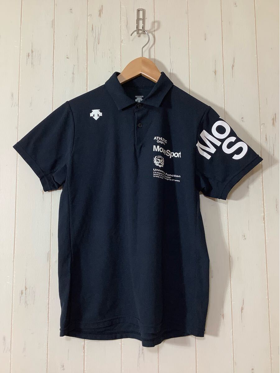 う1649 DESCENTE デサント Move Sport ムーブスポーツ メッシュ 半袖ポロシャツ M ネイビー ロゴプリント ドライ 速乾 DMMNJA71(トップス)｜売買された ...
