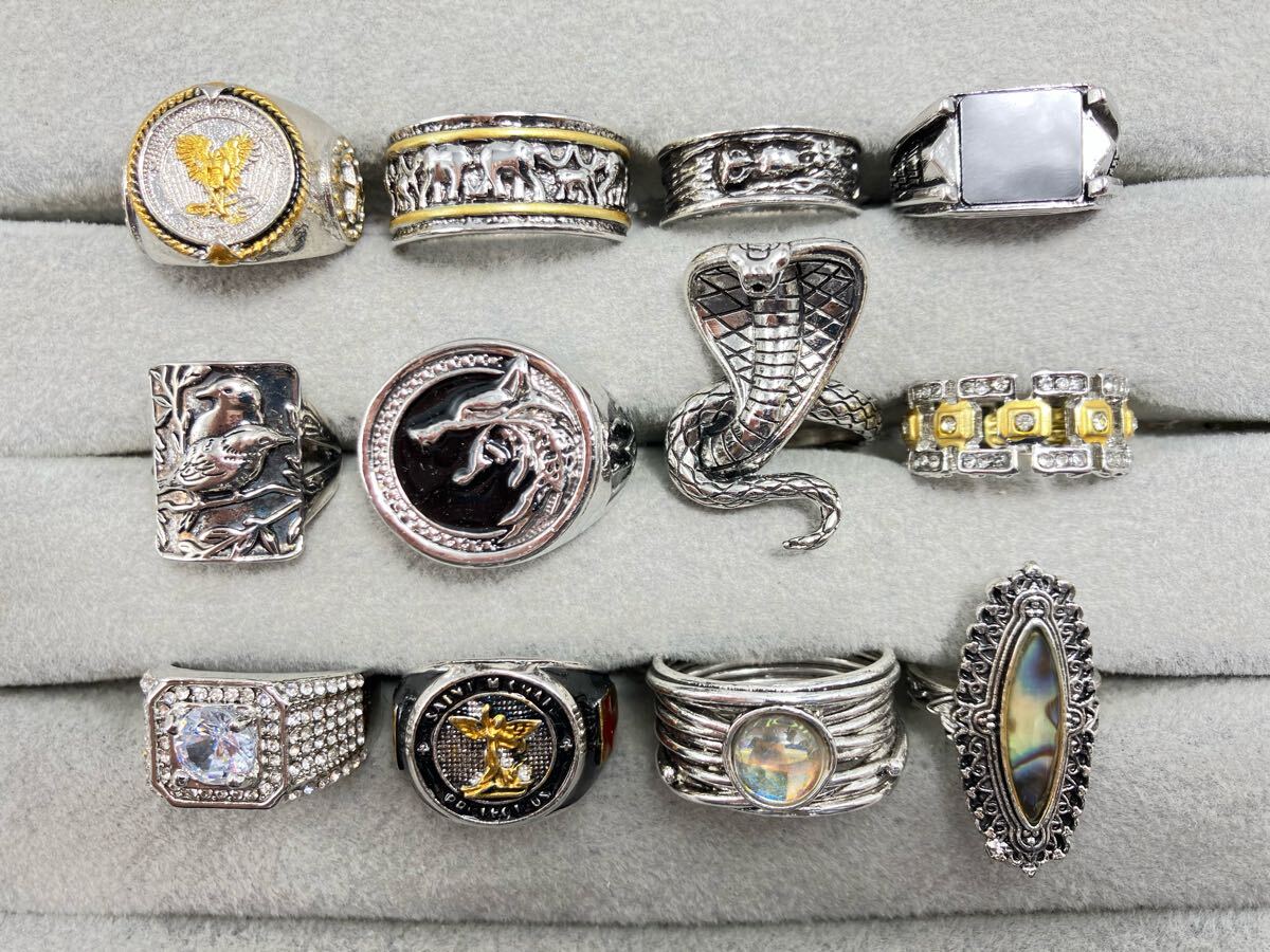 Yahoo!オークション - S136 リング 指輪 シルバーカラー ヴィンテージ ...