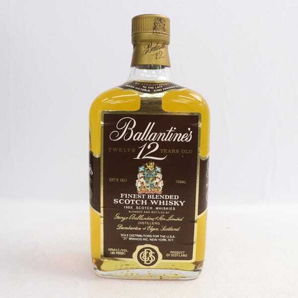 Yahoo!オークション - 1円~Ballantines（バランタイン）12年 43％ 750m...