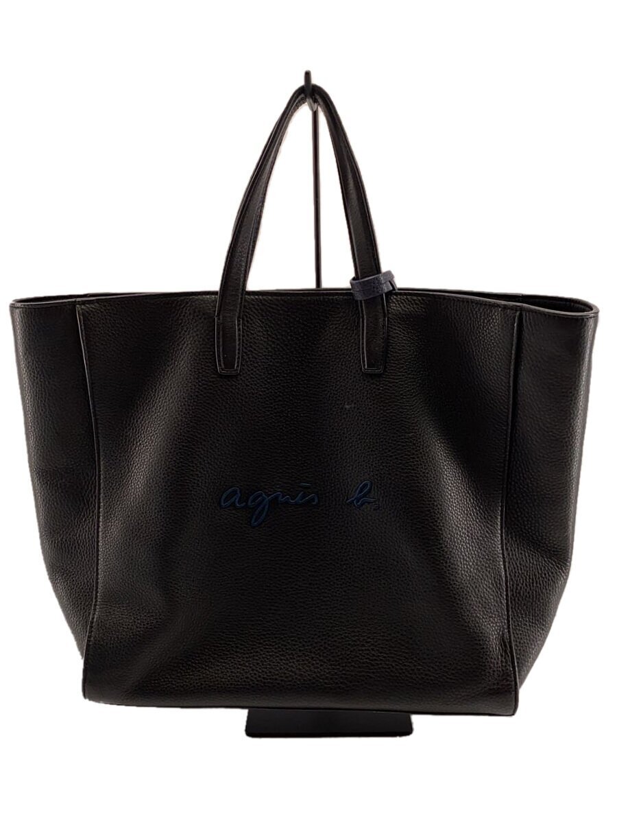 Yahoo!オークション - agnes b. トートバッグ/レザー/BLK