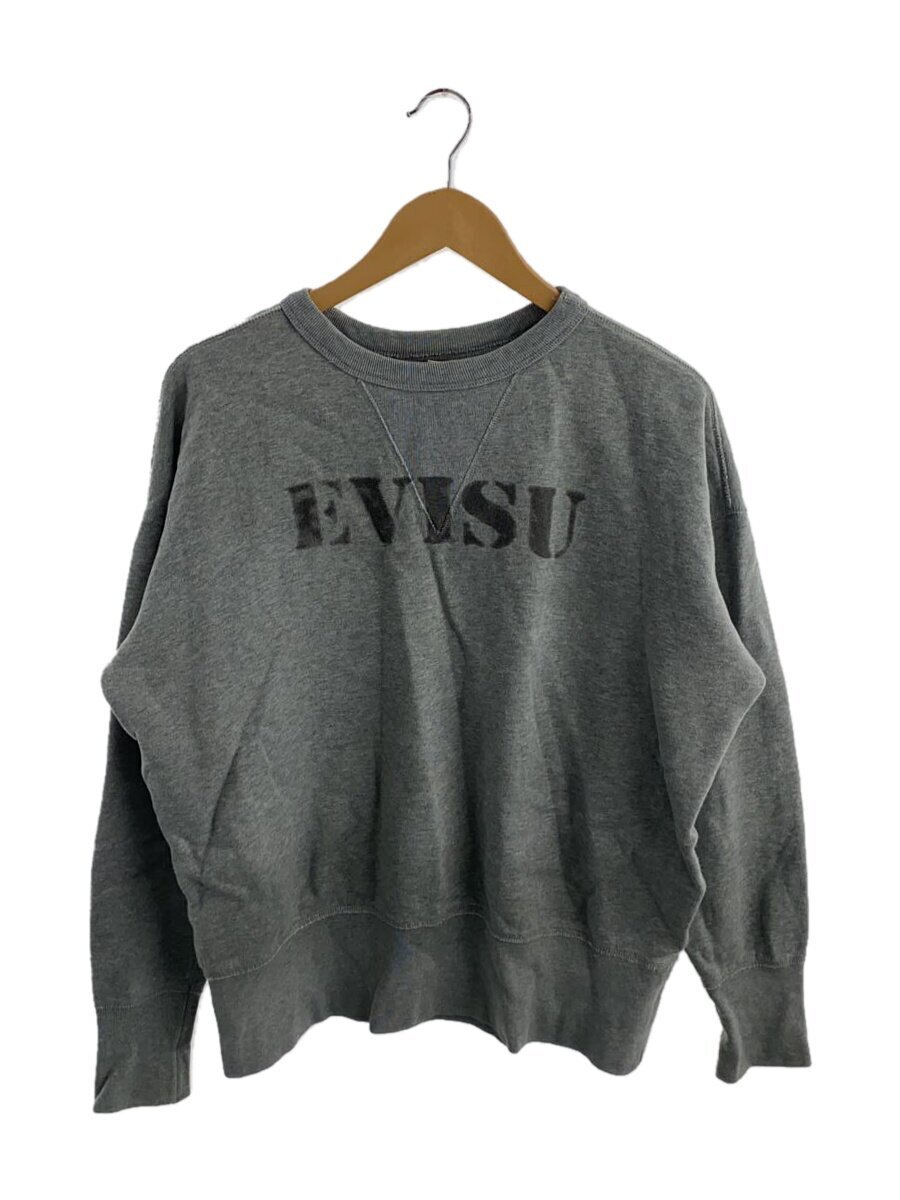 Yahoo!オークション - EVISU スウェット/42/コットン/GRY/プリントロゴ