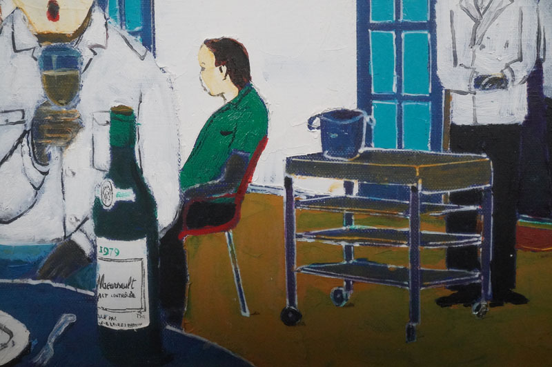 Yahoo!オークション - 【E107】真作保証 井上悟 「食事を楽しむ人々 あ...