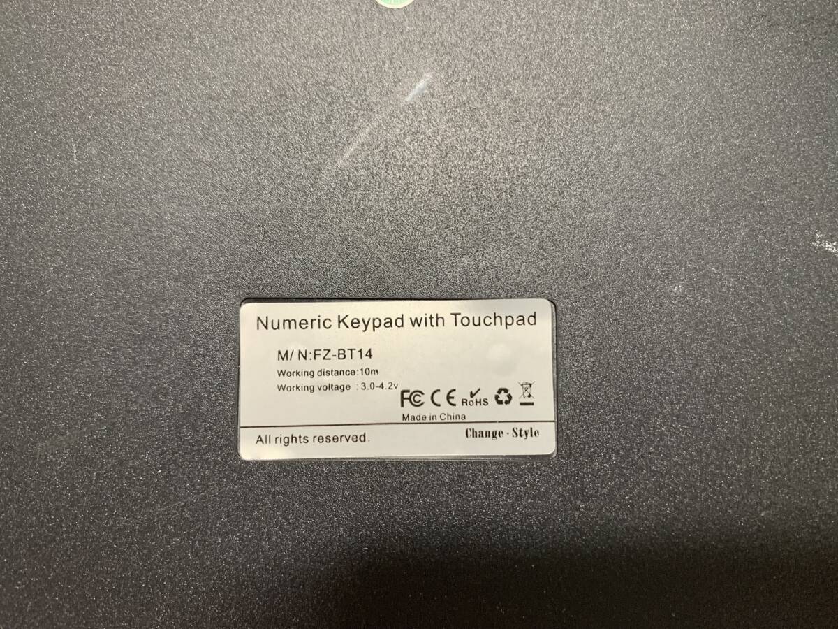 Yahoo!オークション - タッチパッド付きワイヤレステンキー FZ-BT14 Bl...