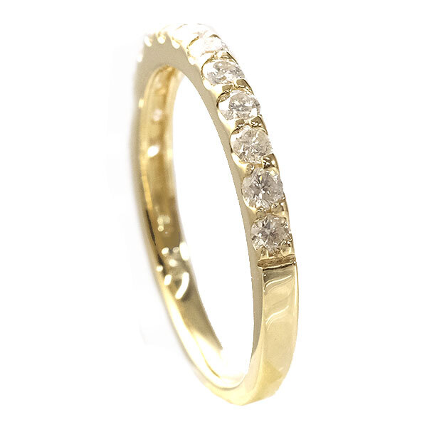 Yahoo!オークション - 送料無料 本物 ダイヤモンドリング 指輪 K18YGイ...