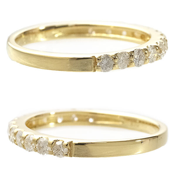 Yahoo!オークション - 送料無料 本物 ダイヤモンドリング 指輪 K18YGイ...