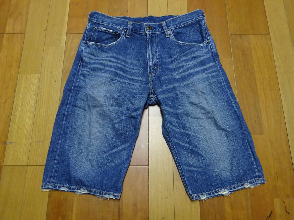 Yahoo!オークション - こ-5 Levi's503 デニムハーフパンツ サイズ32イ...