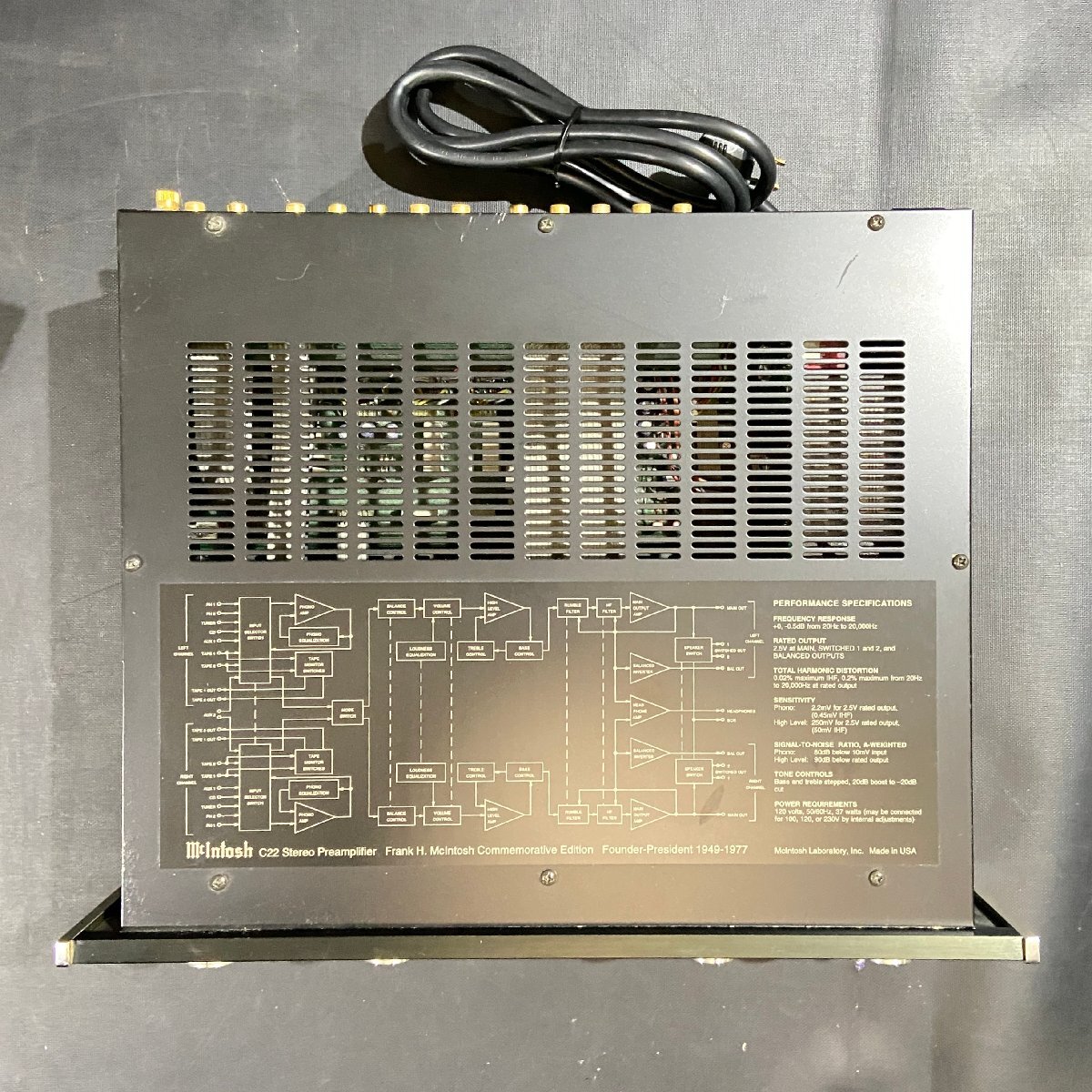 Yahoo!オークション - 【 B 】8241 McIntosh C22 プリアンプ マッキン...