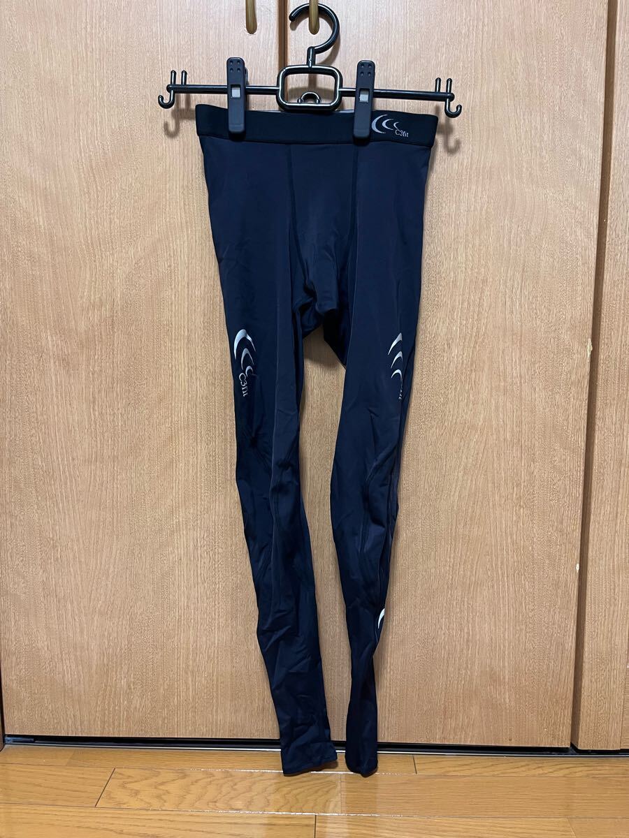 Yahoo!オークション - C3fit ロングタイツ ブラック スポーツタイツ サ...