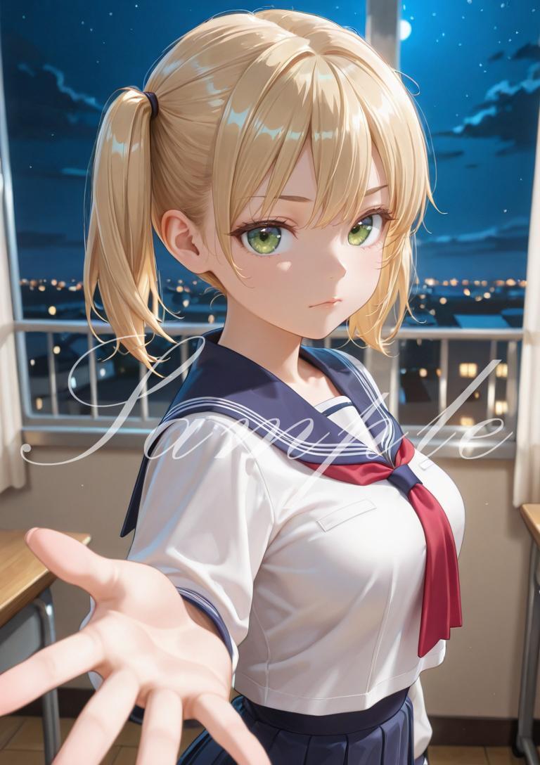 Yahoo!オークション - オリジナルA4 ポスター 美乳 金髪 高画質 アニメ...