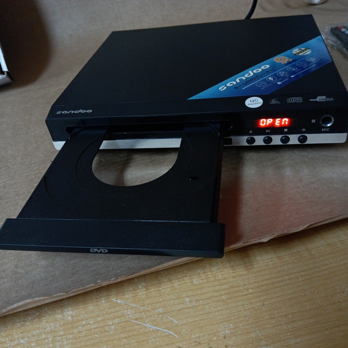 Yahoo!オークション - R sandoo DVDプレーヤー コンパクト リモコン付...