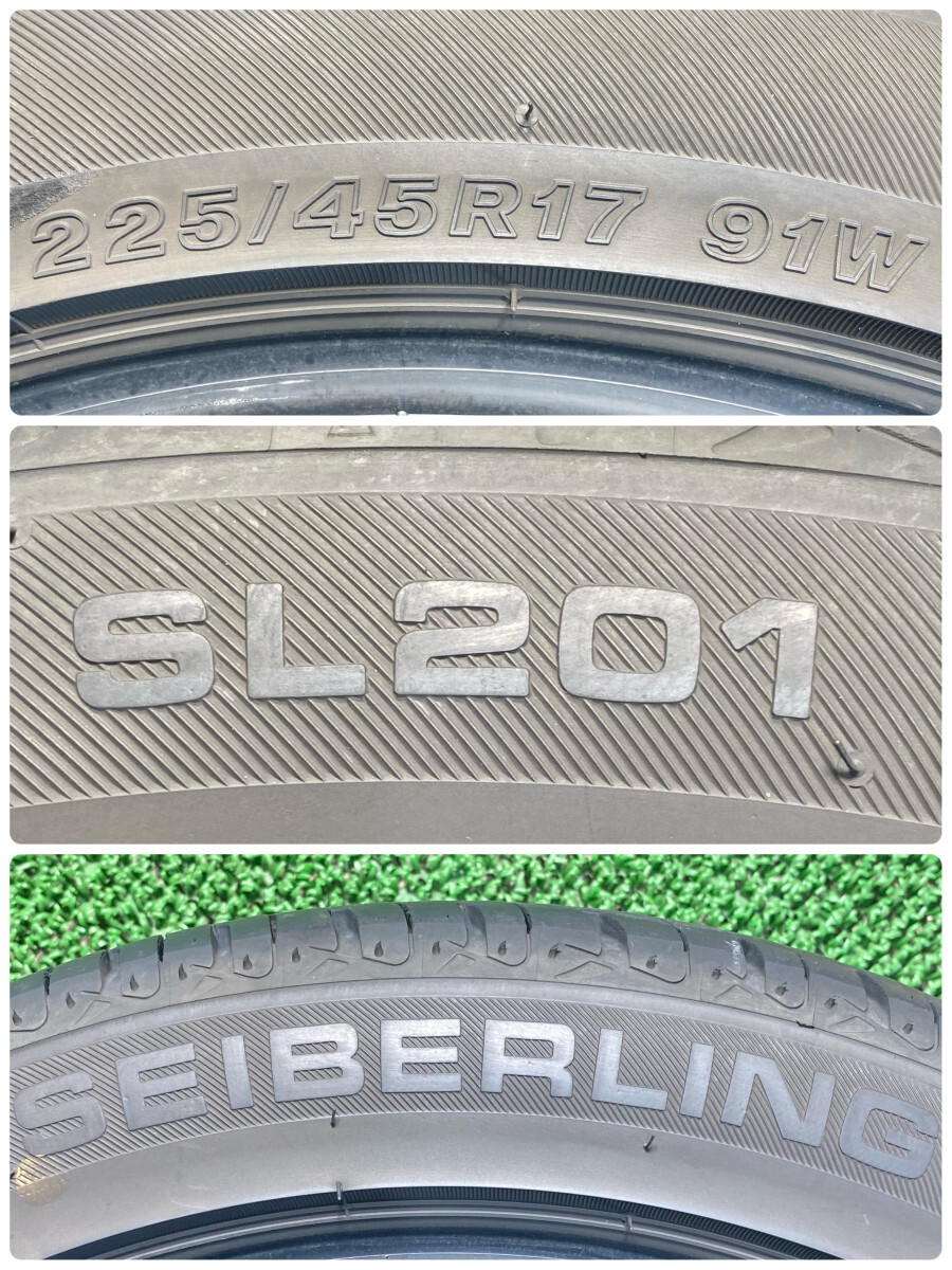 Yahoo!オークション - 225/45R17 91W SEIBERLING SL201 中古 サマータ...