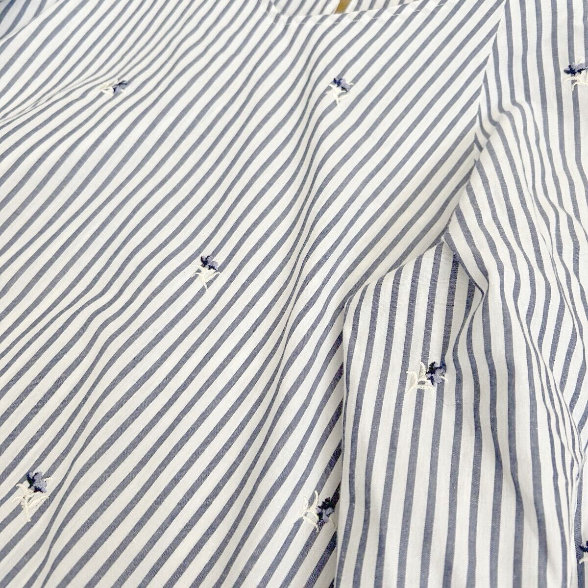 Yahoo!オークション - 100円＠H47＠ ストライプ柄 ブラウス ゆったり ...