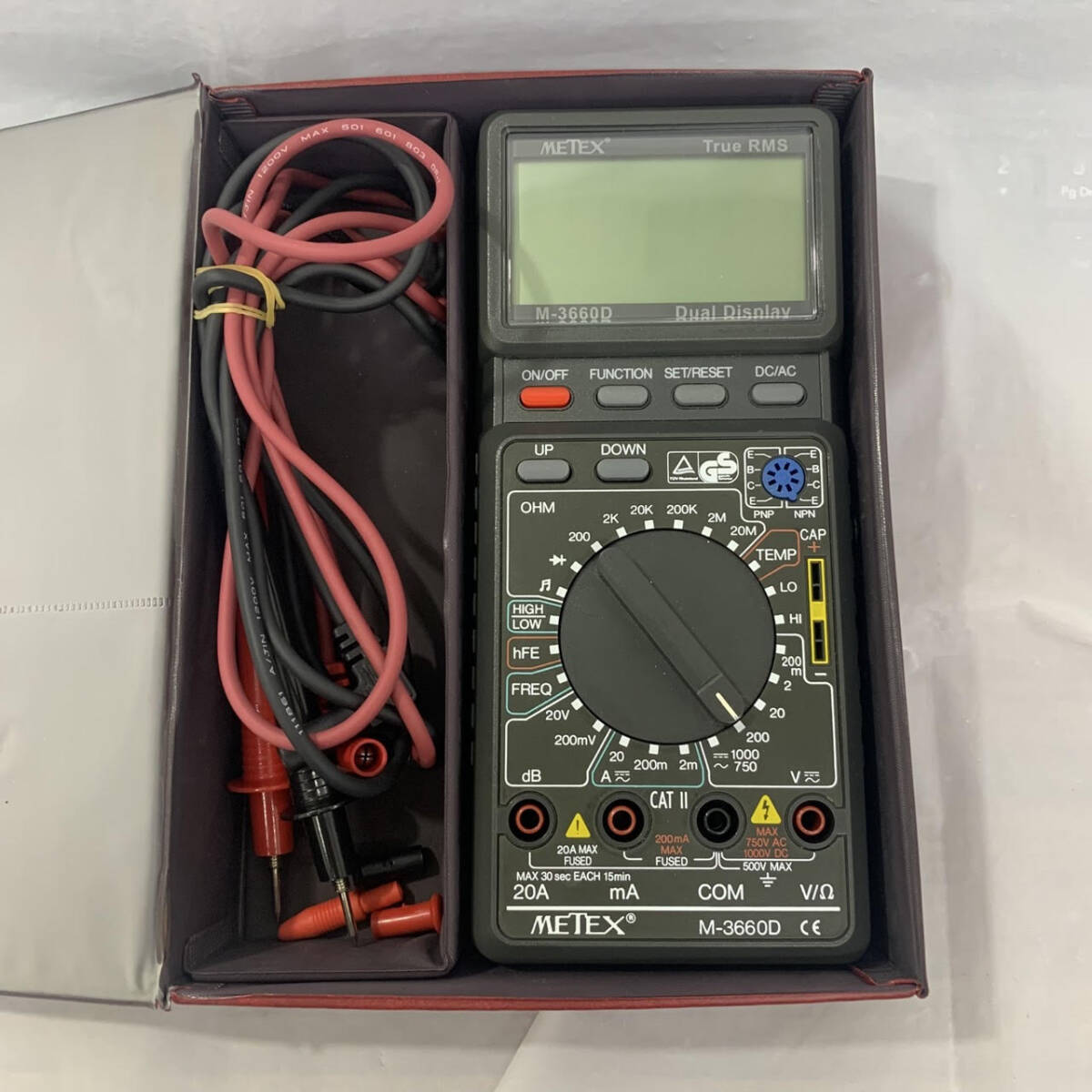 Yahoo!オークション - ケース付き METEX M-3660D デジタルマルチメー...