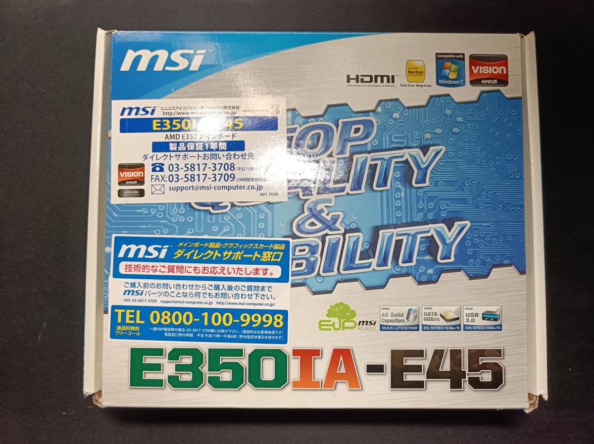 Yahoo!オークション - 動作品 MSI E350IA-E45 Mini-ITX マザーボード