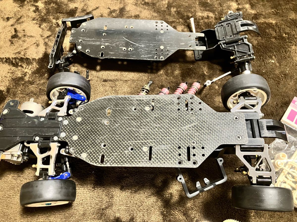 Yahoo!オークション - タミヤ FF01 カーボンシャーシ FRP付き アルミサ...