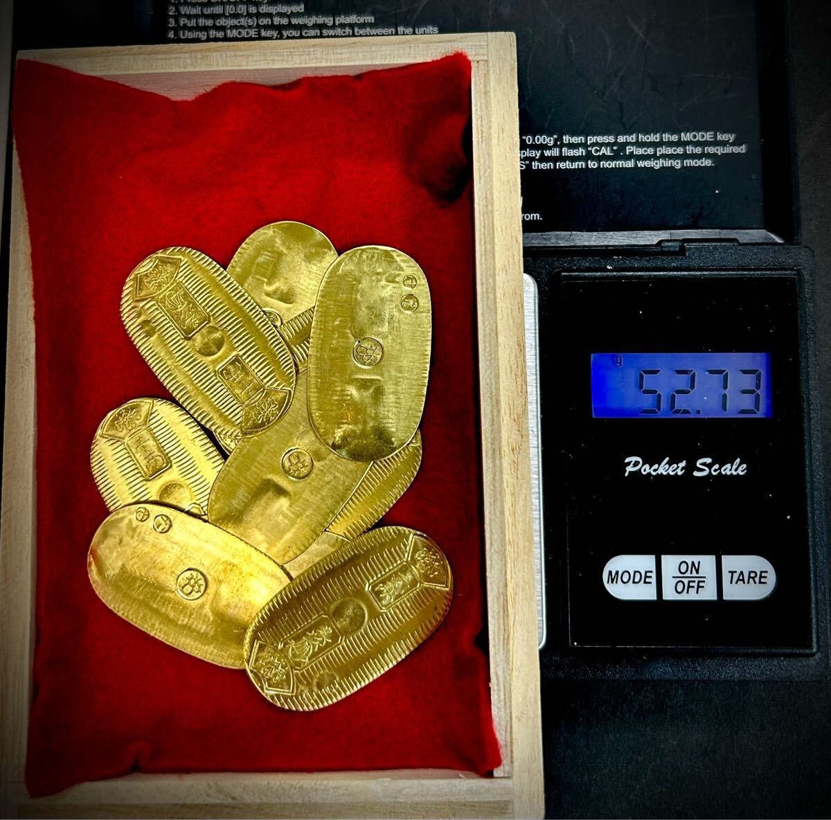 Yahoo!オークション - 万延小判 十両 桐箱入り 重さ約52.73g 桐箱含む...