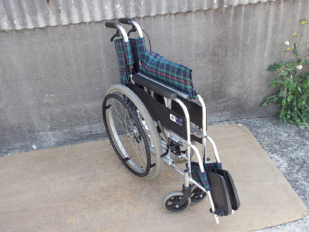 Yahoo!オークション - TS-25-0430-10 ミキ アルミ自走式車いす M-1シリ...