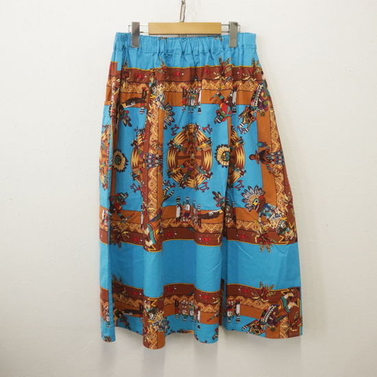 Yahoo!オークション - f512 80sビンテージ 総柄 コットン フレアスカー...